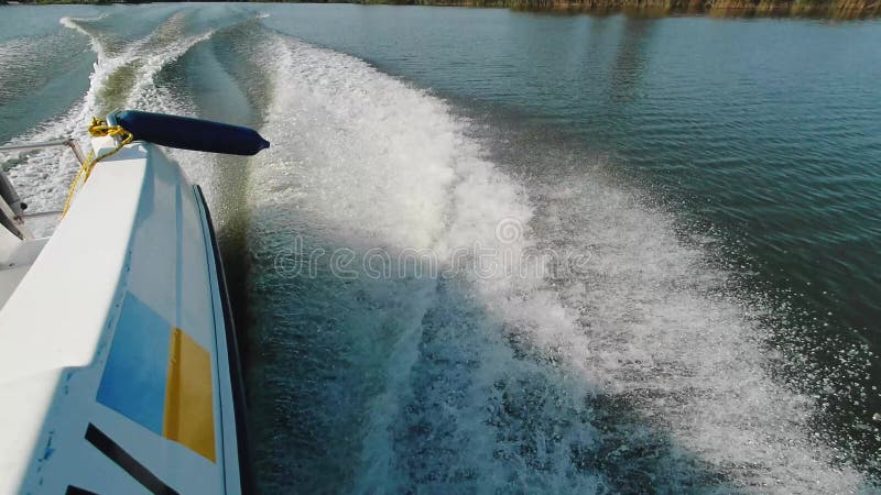 Travel Boat Floats Along the River, POV Stock Footage - Video of spring ...