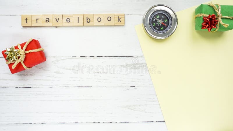 Travel Book. Compass Blank Sheet of Paper Photo Stock Photo - Image of ...