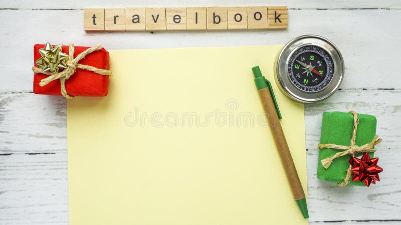 Travel Book. Compass Blank Sheet of Paper Photo Stock Image - Image of ...