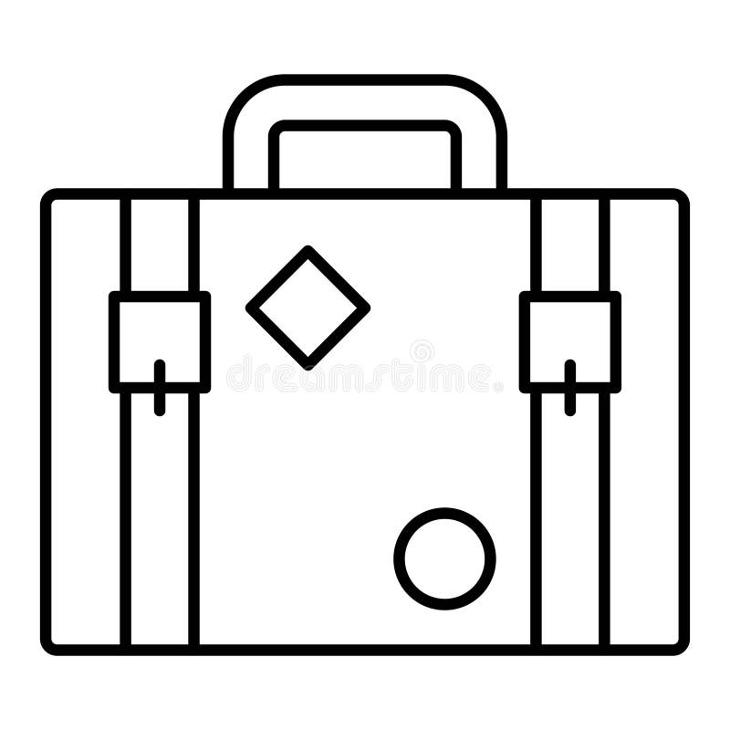 Travel Briefcase Icon, Summer Vacation Related Vector Stock Vector ...