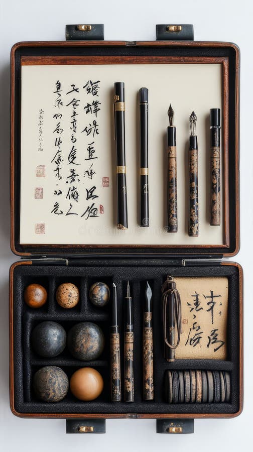 Travel Calligraphy Sets for on-the-Go Learning Stock Illustration ...