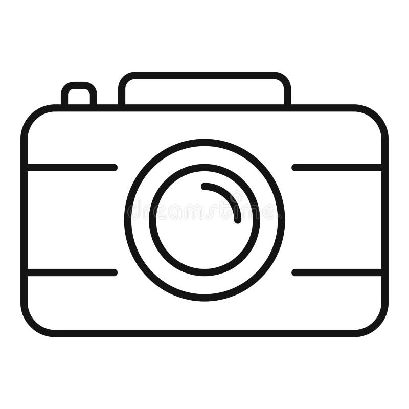 Travel Camera Icon, Outline Style Stock Vector - Illustration of object ...