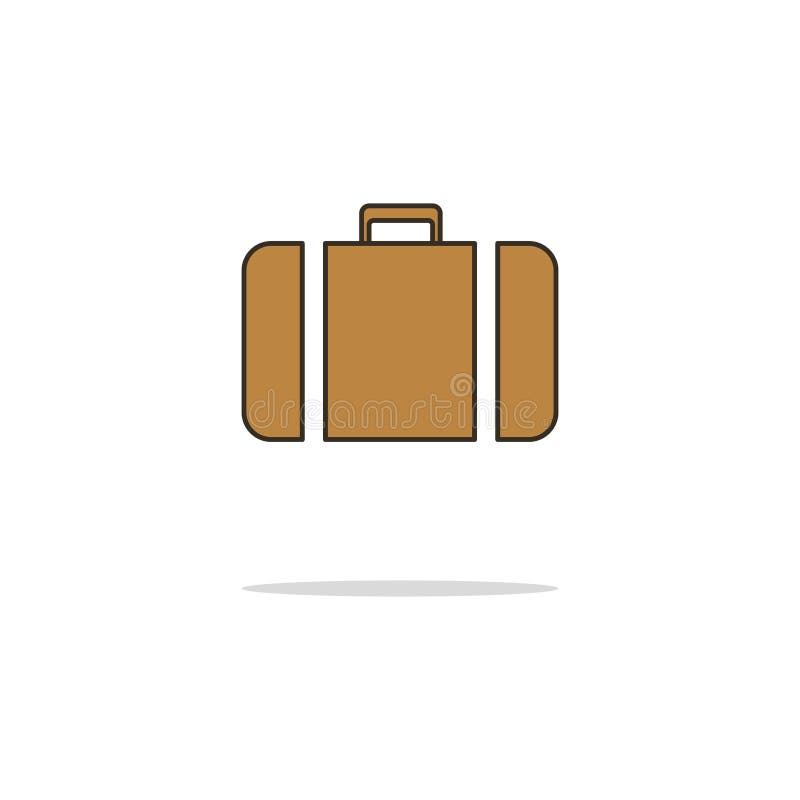 Travel Case Color Thin Line Icon.Vector Illustration Stock Illustration ...