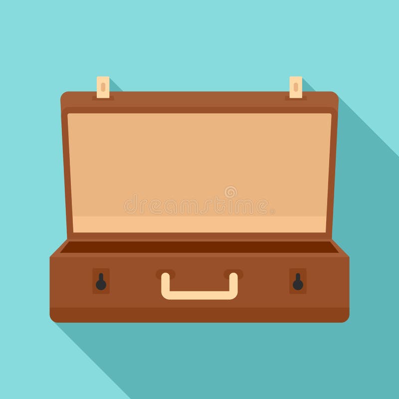 Travel Case Icon, Flat Style Stock Illustration - Illustration of ...
