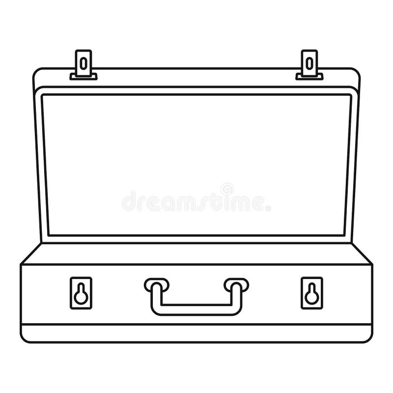 Travel Case Icon, Outline Style Stock Vector - Illustration of ...