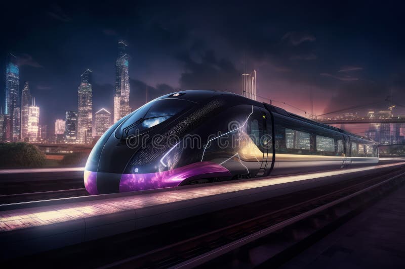 Travel City Train. Generate Ai Stock Image - Image of move, rail: 275611483