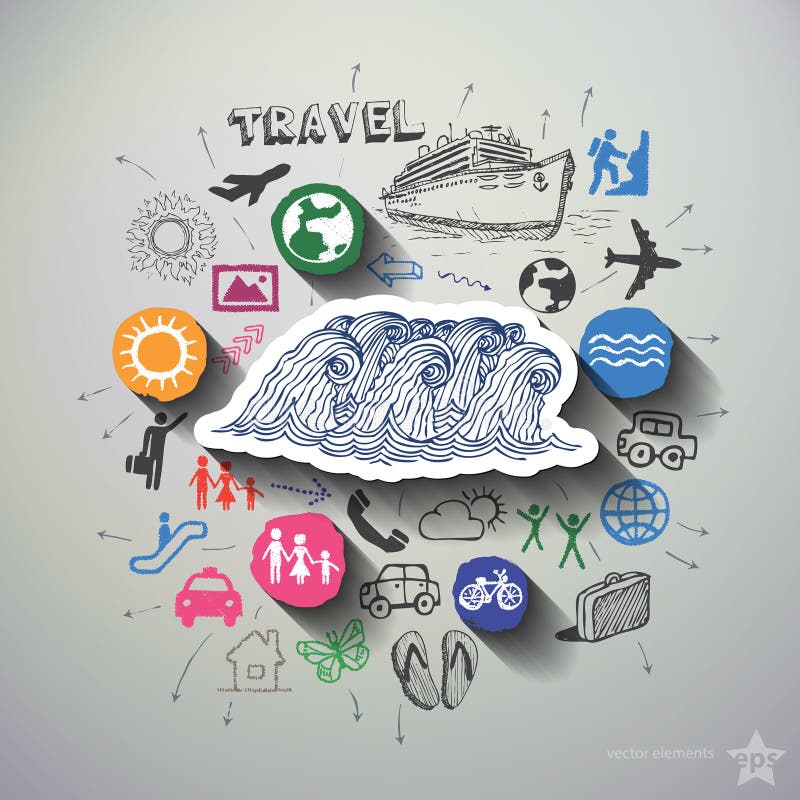 Icon Collage Backgrounds Icons Collage Stock Illustrations – 64,387