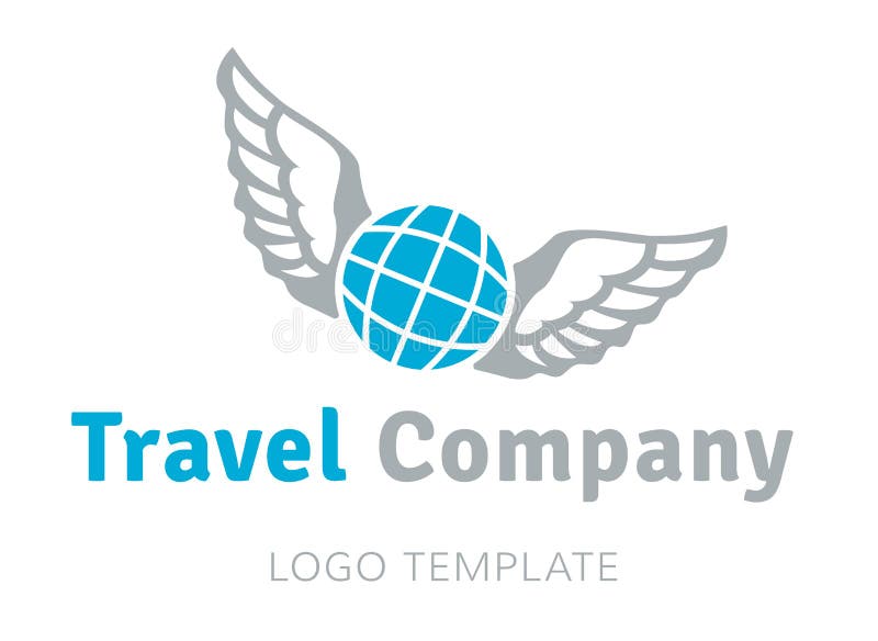 Travel Company Logo Template Stock Vector - Illustration of wings, logo ...