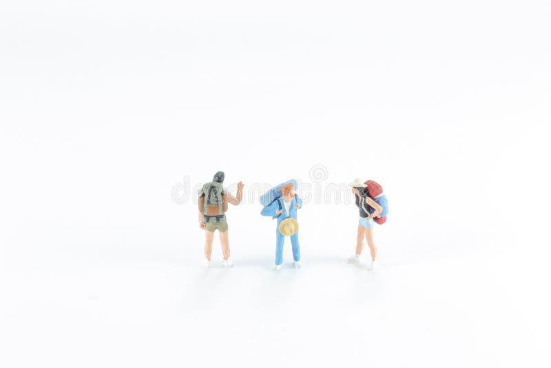 A Travel Concept As a Miniature Figure with Backpack Stock Photo ...