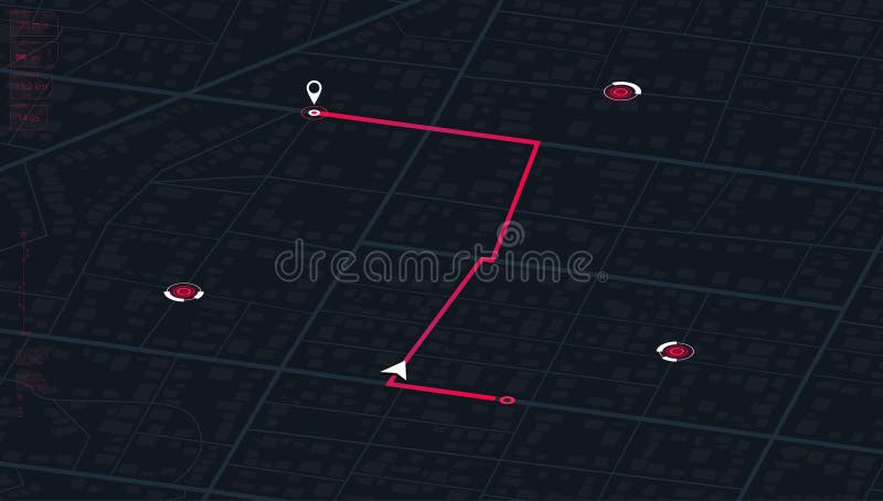 Travel Concept. Geolocation and Abstract GPS Navigation, Online ...