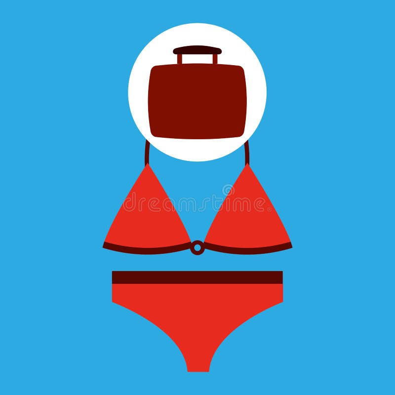 Woman Red Bikini Sunbathing Stock Illustrations – 311 Woman Red Bikini ...