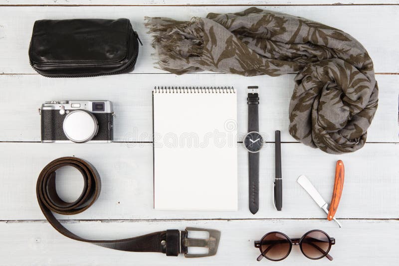 Travel Concept - a Set of Cool Men S Accessories Stock Photo - Image of ...
