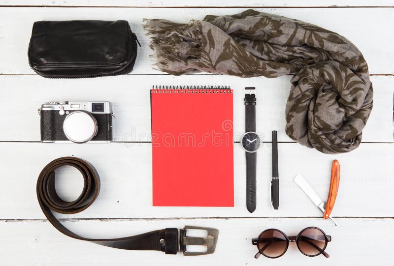 Travel Concept - a Set of Cool Men S Accessories Stock Photo - Image of ...