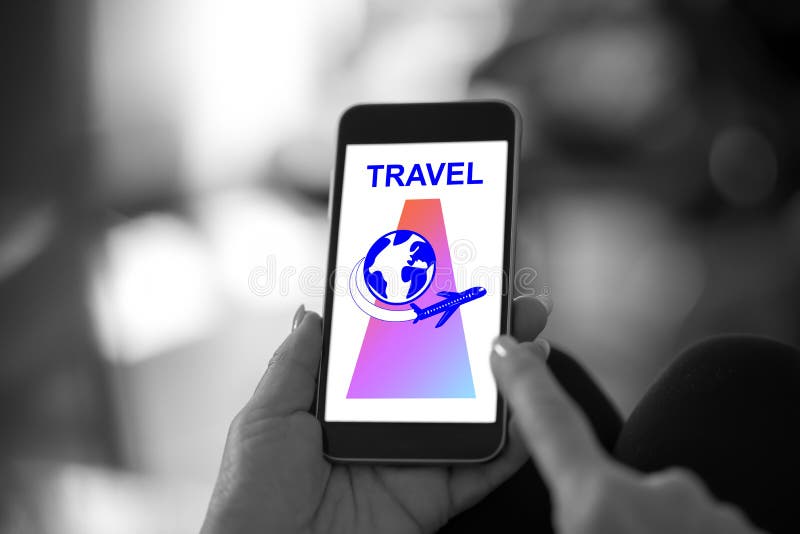 Travel Concept on a Smartphone Stock Image - Image of phone, holiday ...