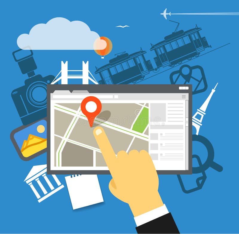 Travel Destination Concept. Vector Illustration Stock Vector ...