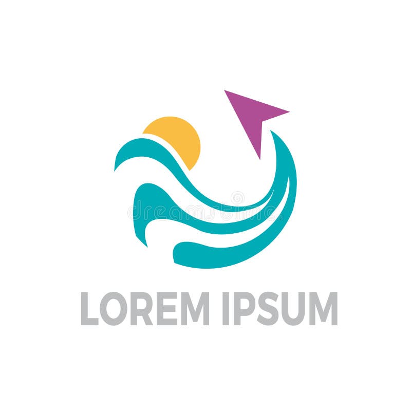 Travel Destination Vector Logo Design Template Stock Vector ...