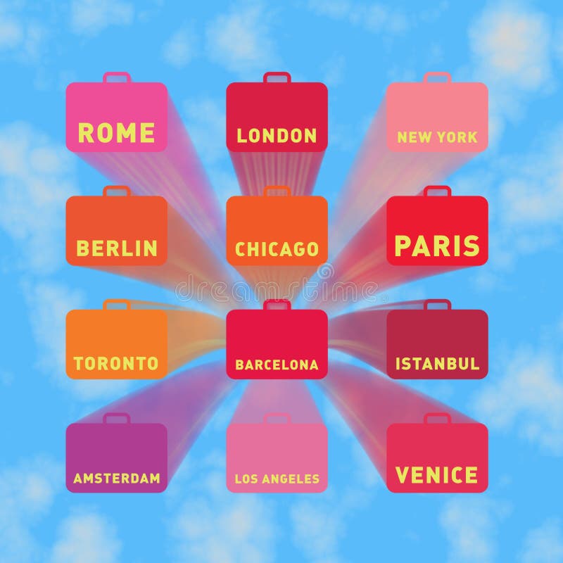 Travel destinations stock illustration. Illustration of rome - 4792221