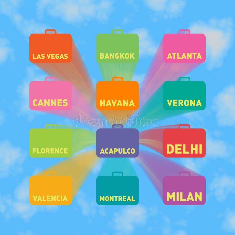 Travel destinations stock illustration. Illustration of bangkok - 4804925