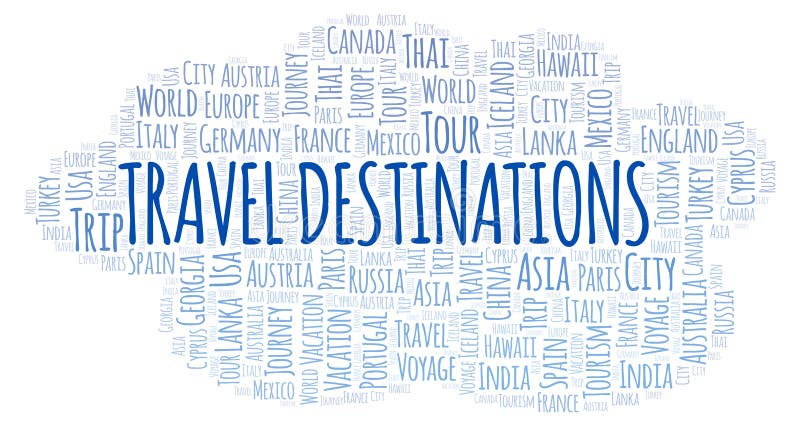 Destinations Word Cloud Stock Illustrations – 533 Destinations Word ...