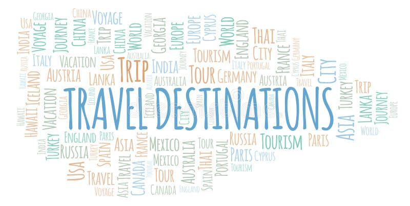 Destinations Word Cloud Stock Illustrations – 533 Destinations Word ...