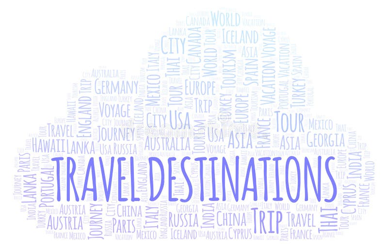 Destinations Word Cloud Stock Illustrations – 533 Destinations Word ...