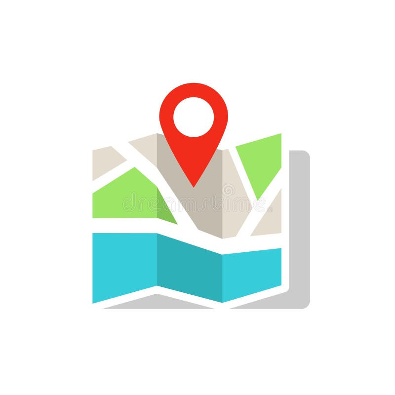 Travel Direction Place on Map Marked with Pointer Symbol Vector ... Travel Direction Place on Map Marked with Pointer Symbol Vector ...