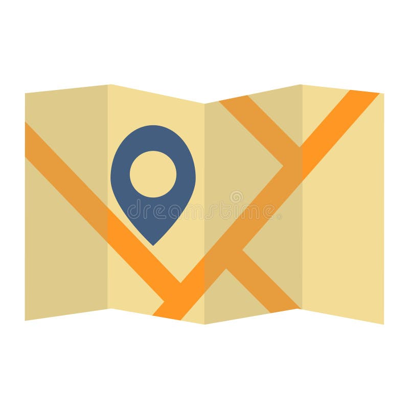 Travel Direction Place on Map Marked with Pointer Symbol Vector ... Travel Direction Place on Map Marked with Pointer Symbol Vector ...