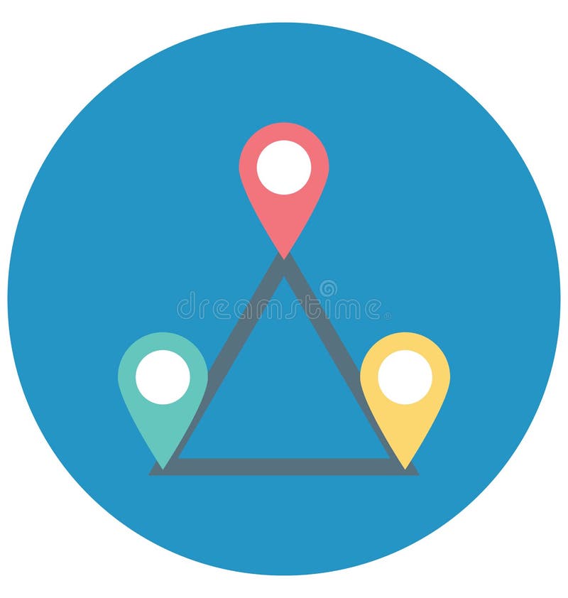 Travel Distance Color Isolated Vector Icon that Can Be Easily Modified ...