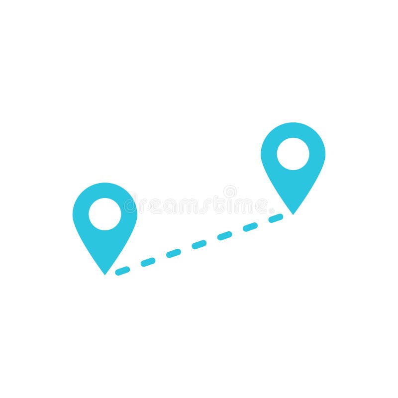 Travel distance icon stock vector. Illustration of isolated - 301675300