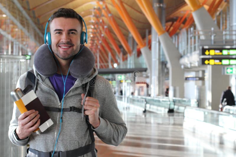 Travel Essentials for a Long Trip Stock Photo - Image of passport ...