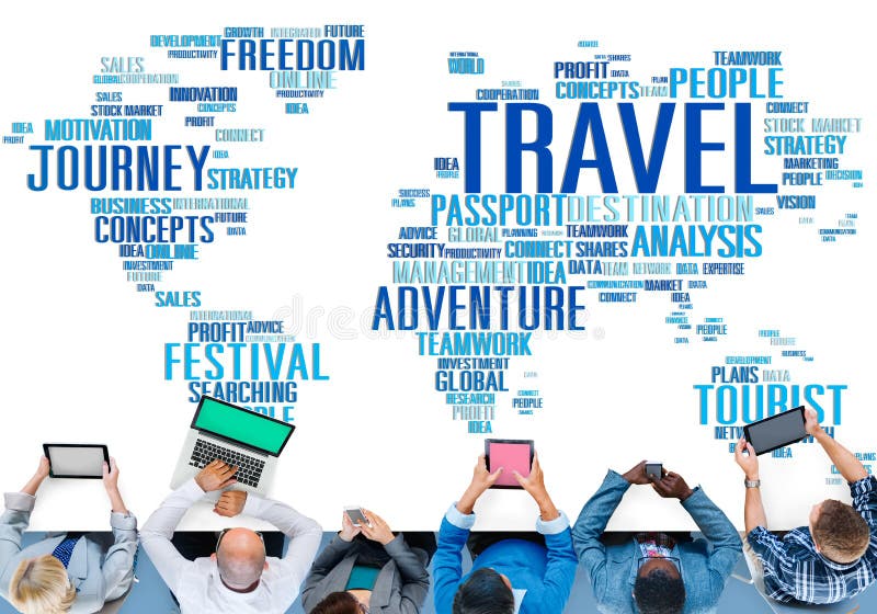 Travel Explore Global Destination Trip Adventure Concept Stock Image ...