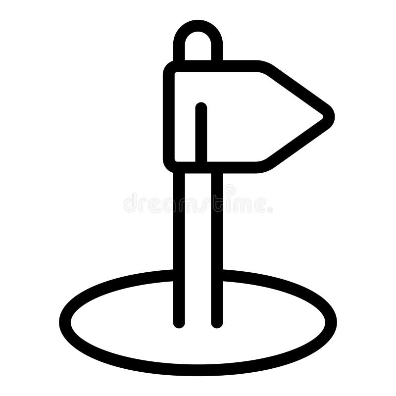 Travel Flag Icon Outline Vector. Virtual Tour Stock Vector ...