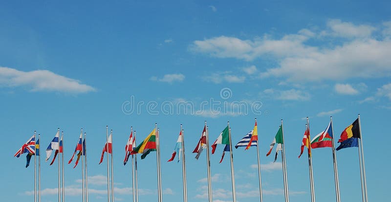 International Flags stock image. Image of fluttering - 15986339