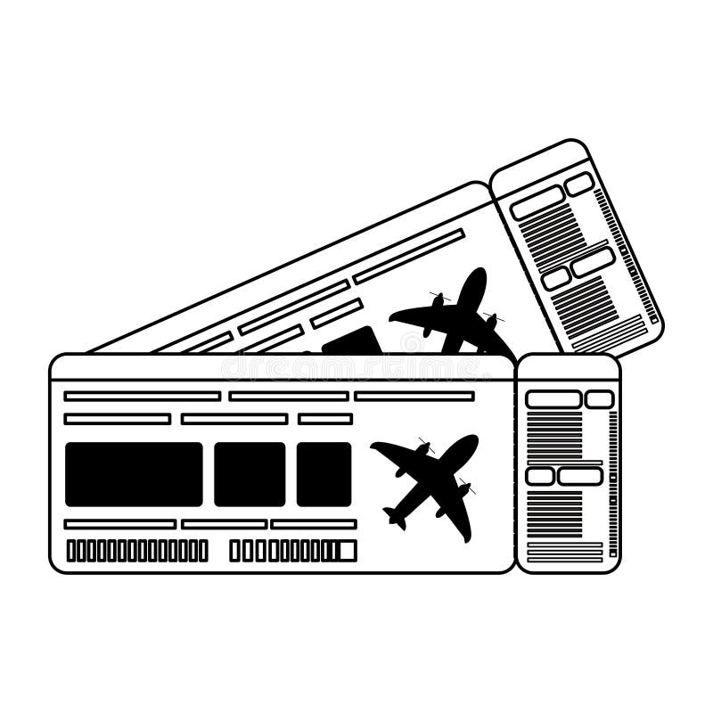 Travel Flight Tickets Isolated Cartoon Stock Vector - Illustration of ...