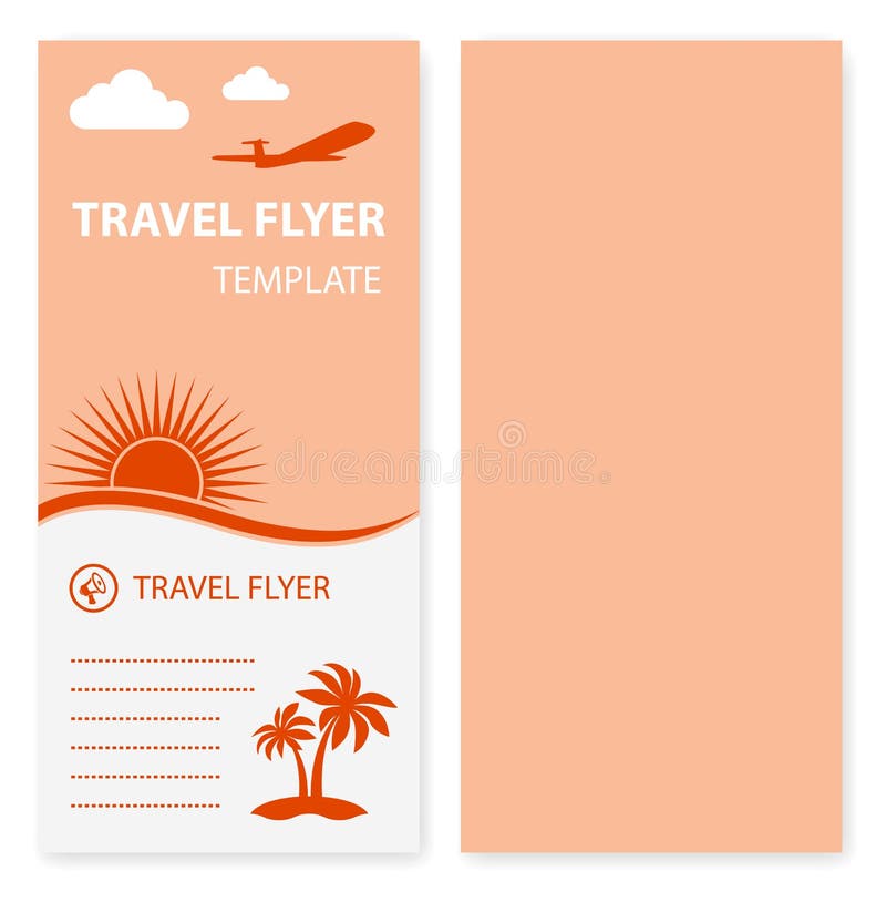 Travel flyer paper stock vector. Illustration of sunset - 210013928