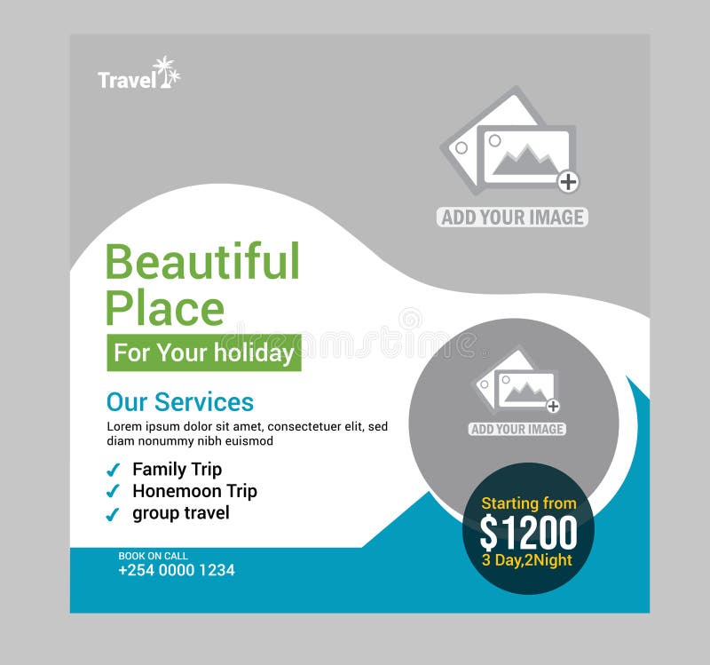 Travel Flyer Template Very Unique Modern and Easily Usable Stock Vector ...