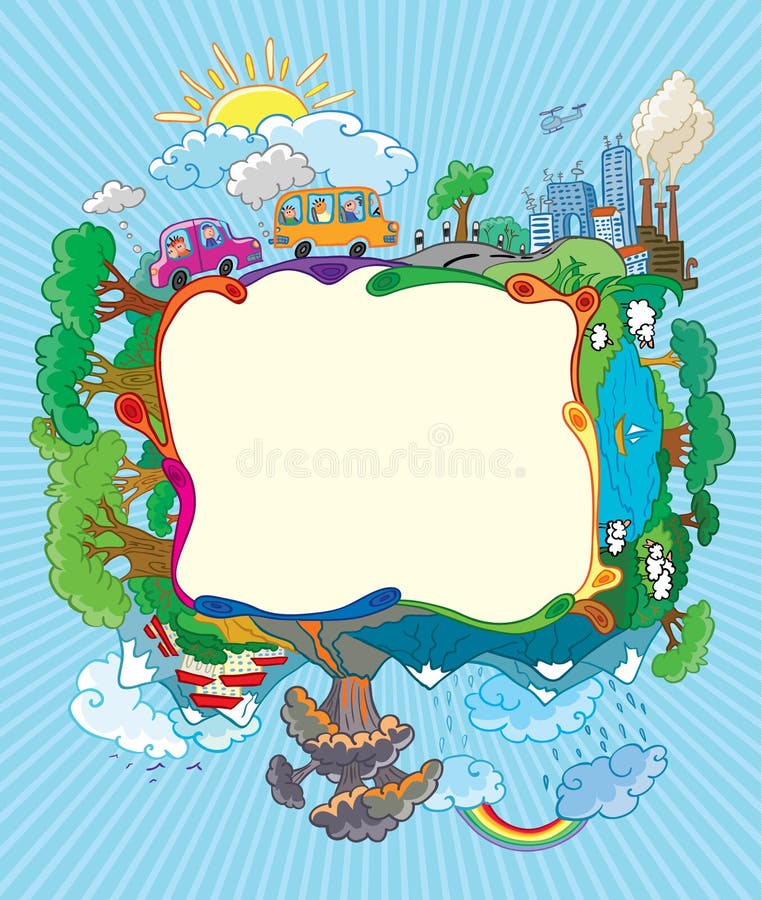 Travel frame stock vector. Illustration of cartoon, painting - 14301019