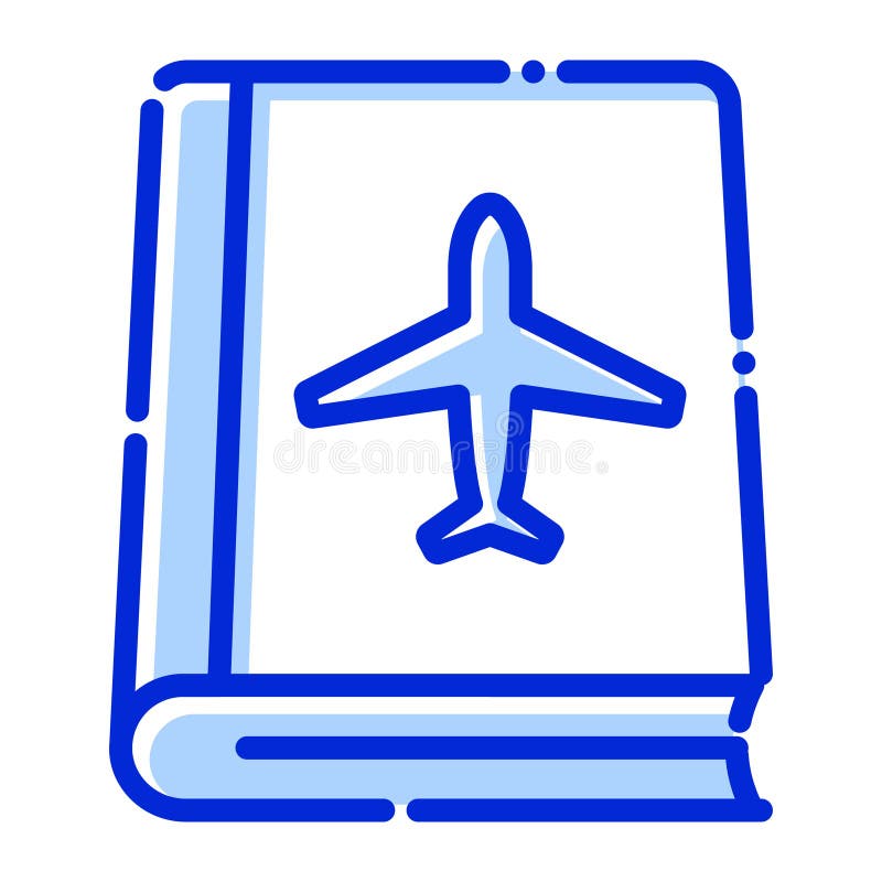Travel Guide Book, Book, Travel, Airplane Fully Editable Vector Icon ...