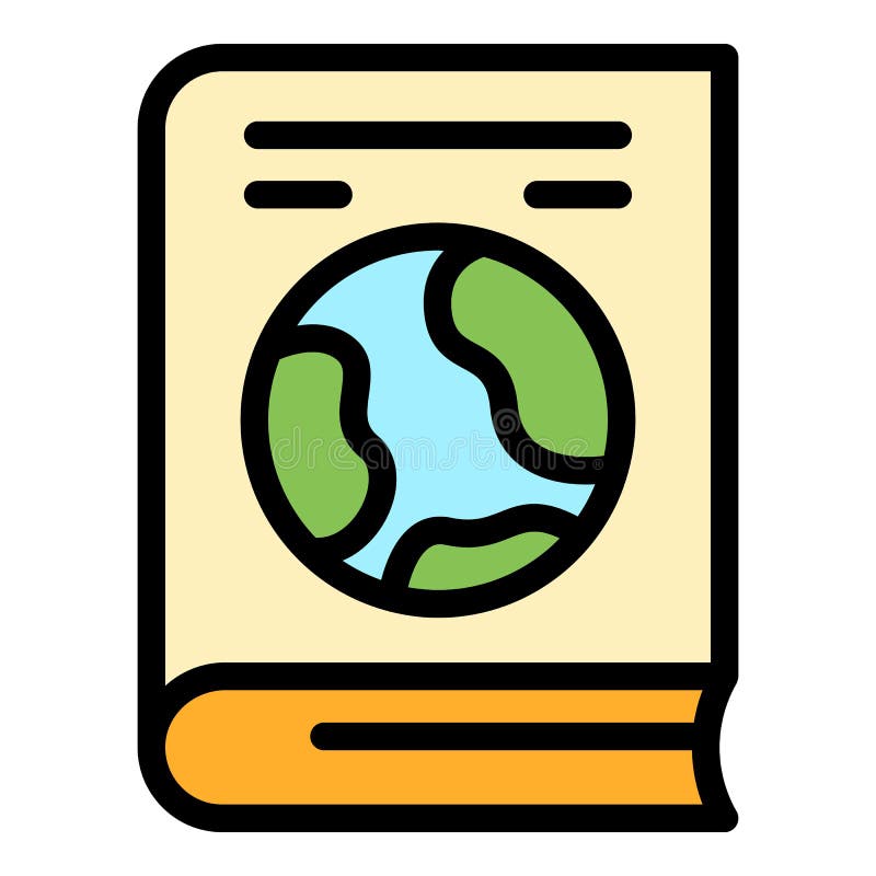 Travel Guide Book Icon Color Outline Vector Stock Vector - Illustration ...