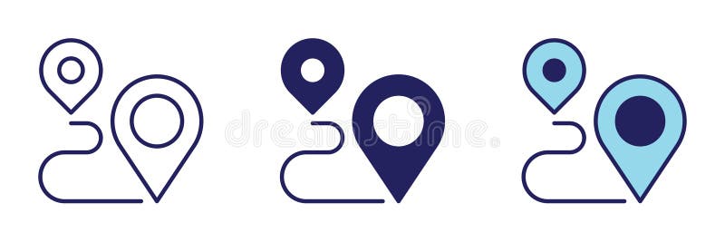 Travel Guide Map Icon - Navigation Set Stock Vector - Illustration of ...