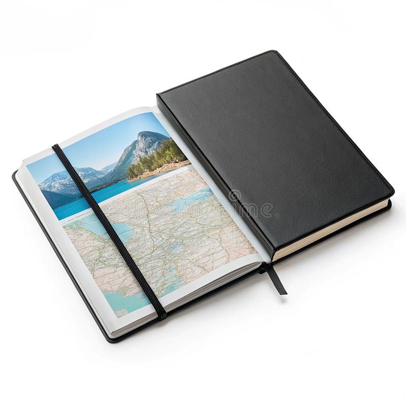 Travel Guidebook with Maps and Recommendations Stock Illustration ...