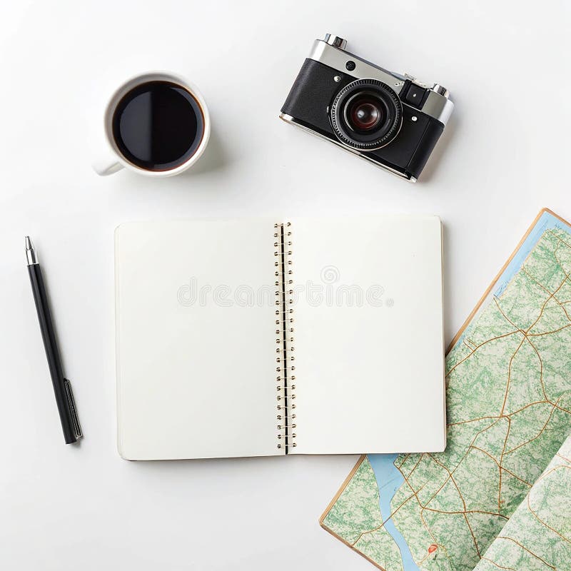 Travel Guidebook with Maps and Recommendations Stock Illustration ...