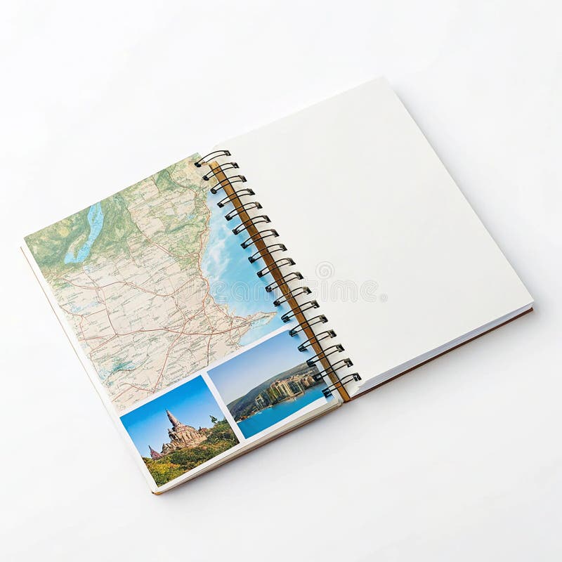 Travel Guidebook with Maps and Recommendations Stock Illustration ...