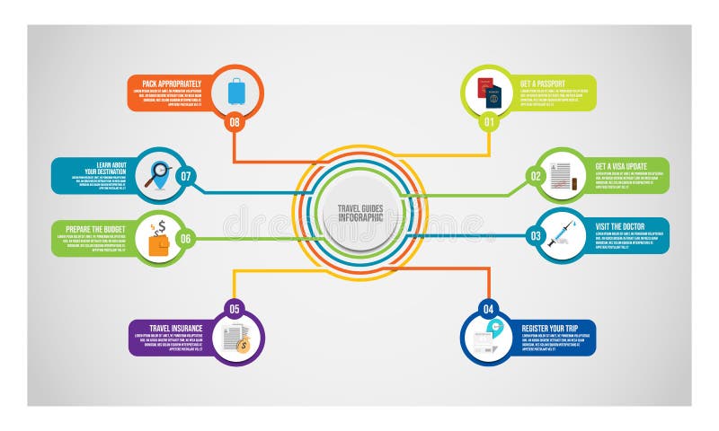 Travel Guides Infographic Template Design Stock Vector - Illustration ...