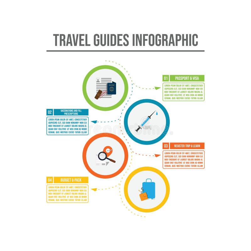 Travel Guides Infographics Vector Information Design Template Stock ...