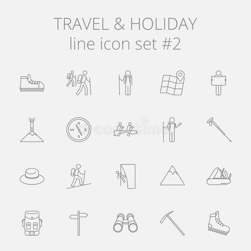 Travel and Holiday Icon Set Stock Vector - Illustration of relaxation ...