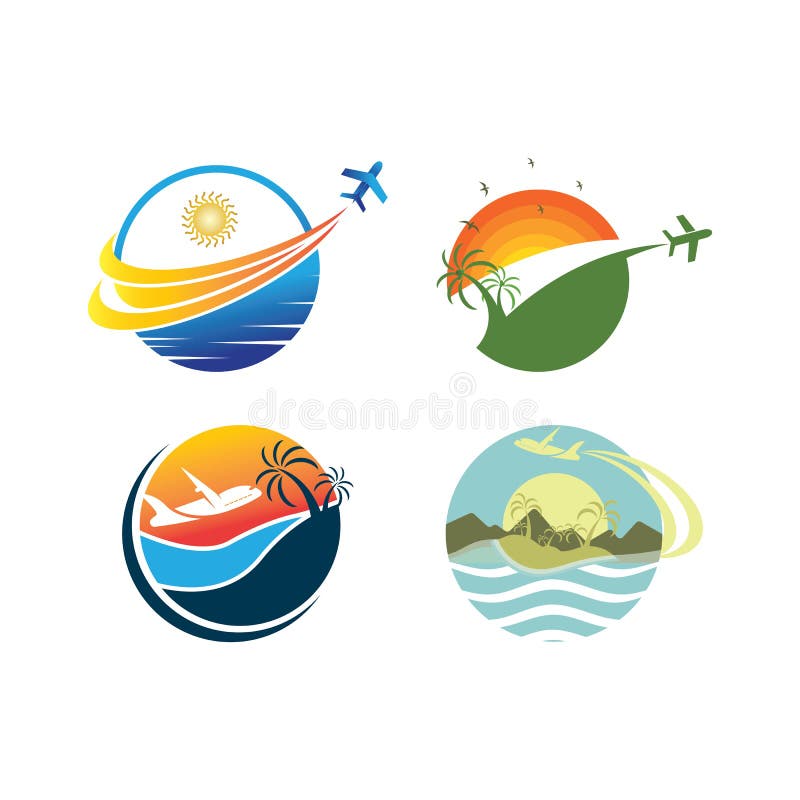 Travel and Holiday Logo Icon Vector Stock Vector - Illustration of ...