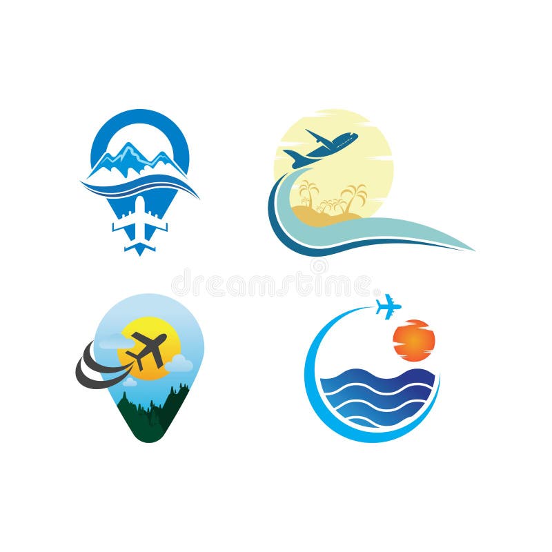 Travel and Holiday Logo Icon Vector Stock Vector - Illustration of ...