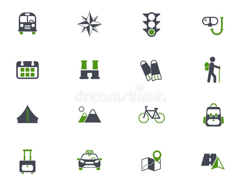 Travel icon set stock vector. Illustration of icon, tent - 232821568