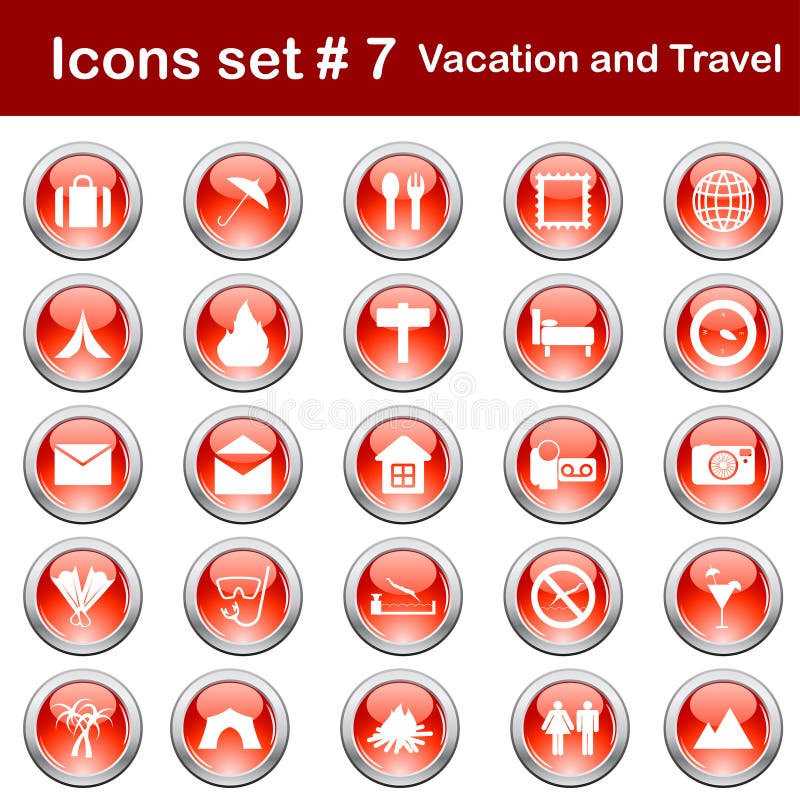 Travel icons set stock vector. Illustration of frame - 11824198